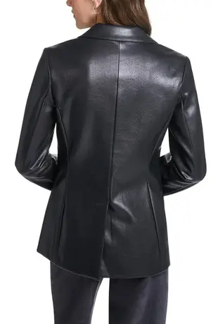 LEVI'S Faux Leather Blazer - Black