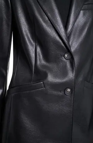 LEVI'S Faux Leather Blazer - Black