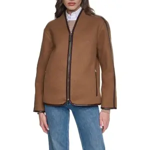 Cole Haan Faux Shearling Coat - Cognac