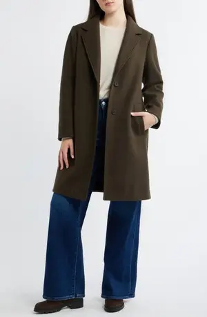 Lucky Brand Walker Coat With Hooded Bib Inset - Loden