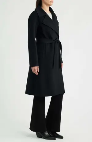 Michael Kors Wool Blend Double Face Coat - Black