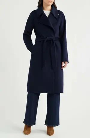 Michael Kors Wool Blend Double Face Coat - Midnight