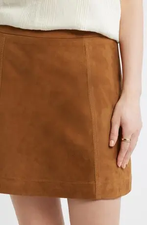 Treasure & Bond Suede Skirt