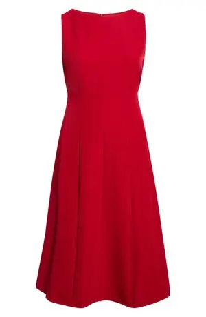 Chelsea28 Bateau Neck Midi Dress - Red Emboldened