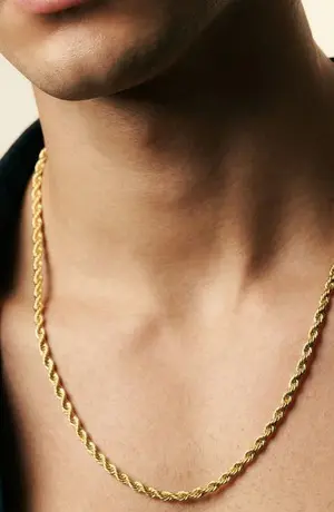 Argento Vivo Rope Chain Necklace - Gold