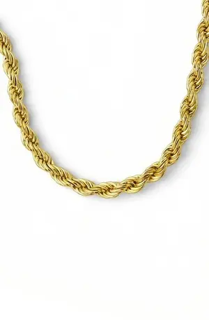 Argento Vivo Rope Chain Necklace - Gold