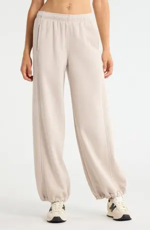 Zella Ultra Cozy Fleece Joggers - Grey Pebble