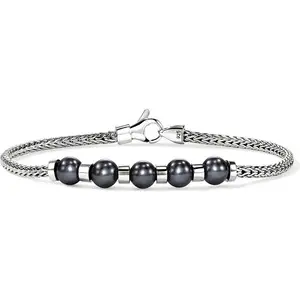 John Hardy Jh Essential Grey Pearl Bracelet