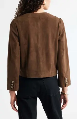 Nordstrom Crop Suede Jacket