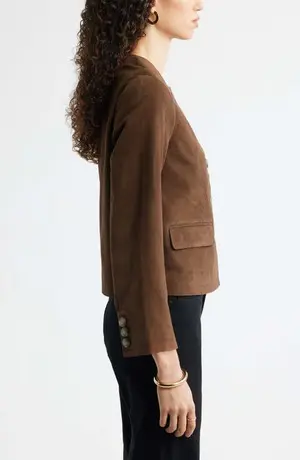 Nordstrom Crop Suede Jacket