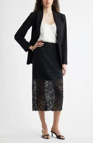 Nordstrom Lace Midi Skirt