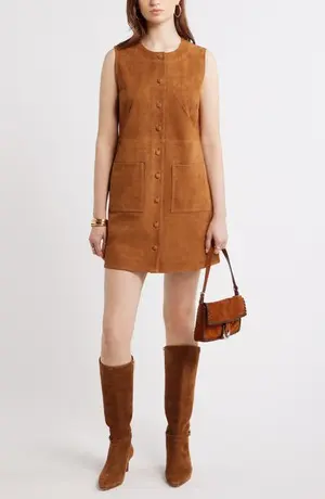 Treasure & Bond Suede Sheath Dress