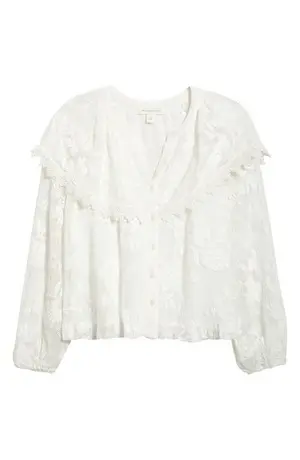 Treasure & Bond Lace Button-up Shirt