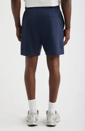 Zella 7-inch Cotton French Terry Drawstring Shorts - Navy Eclipse
