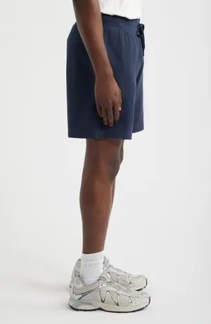 Zella 7-inch Cotton French Terry Drawstring Shorts - Navy Eclipse