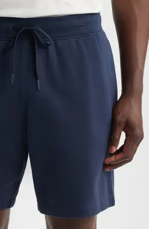 Zella 7-inch Cotton French Terry Drawstring Shorts - Navy Eclipse