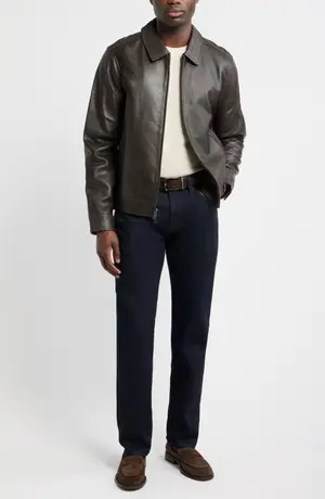 Nordstrom Leather Jacket - Brown Dark