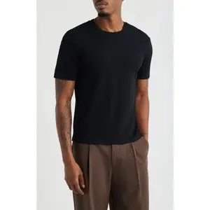 OPEN EDIT Shrunken Stretch Cotton T-shirt - Black