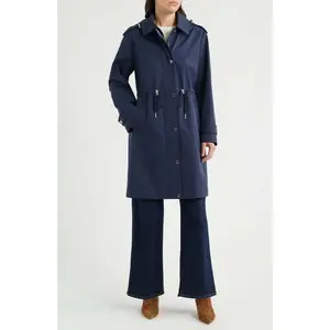 Michael Kors Hooded Trench Coat Midnight