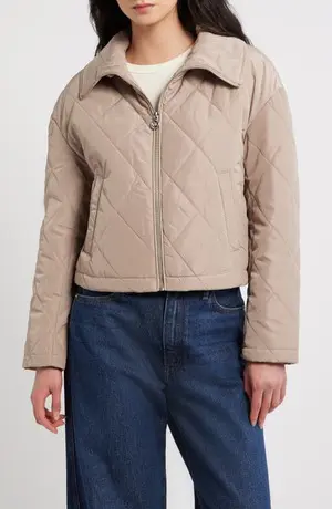 Michael Kors Quilted Jacket - Taupe