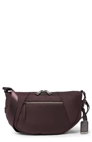 Tumi Maujer Nylon Crossbody Bag Deep Plum