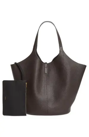 REISS Lyra Leather & Suede Large Tote