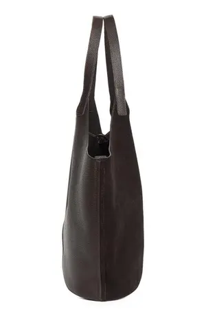 REISS Lyra Leather & Suede Large Tote