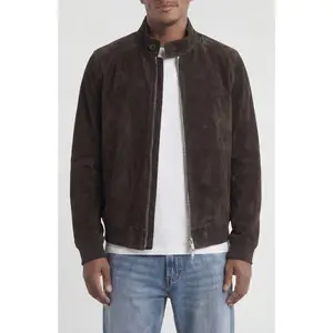 Bagatelle Genuine Suede Harrington Jacket - Chocolate
