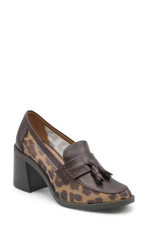 CHARLES DAVID Katie Block Heel Tassel Loafer