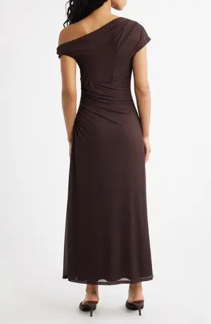 EVER NEW Paris Asymmetric Mesh Dress
