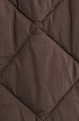 Bcbgmaxazria Crop Diamond Quilted Jacket - Chocolate
