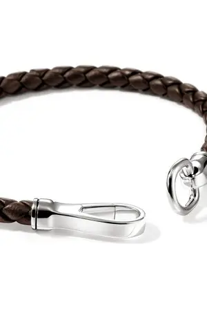John Hardy Hook Clasp Bracelet, Leather