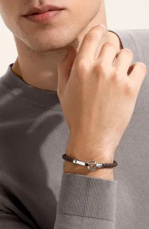 John Hardy Hook Clasp Bracelet, Leather
