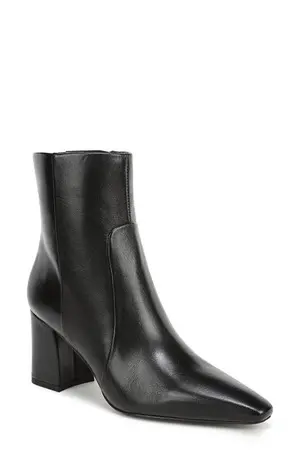 Sam Edelman Scottie Block Heel Bootie - Black Leather