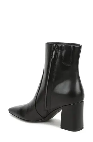 Sam Edelman Scottie Block Heel Bootie - Black Leather
