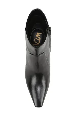 Sam Edelman Scottie Block Heel Bootie - Black Leather