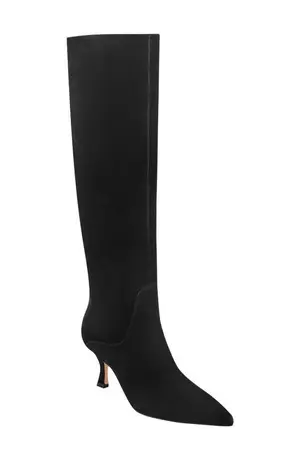Marc Fisher Visola Pointed Toe Knee High Boot Black