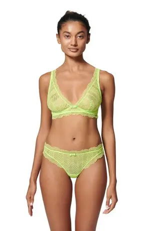 Simone Perele Canopee Triangle Lace Bralette - Lime