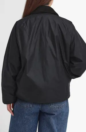 Barbour Transport Waxed Cotton Jacket - Black/modern