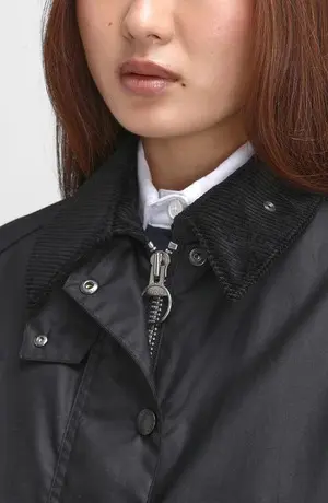 Barbour Transport Waxed Cotton Jacket - Black/modern