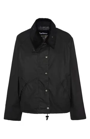 Barbour Transport Waxed Cotton Jacket - Black/modern