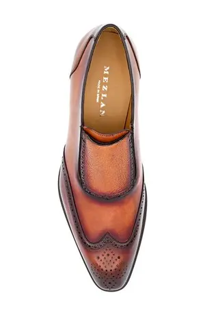 Mezlan Burnished Wingtip Loafer