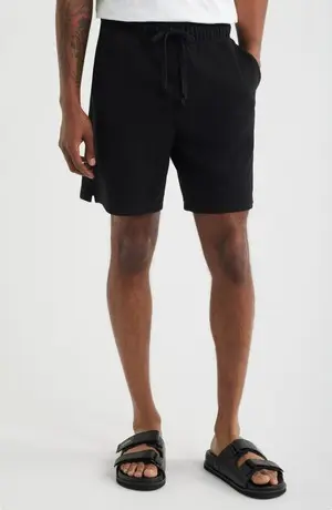 OPEN EDIT Knit Drawstring Shorts - Black