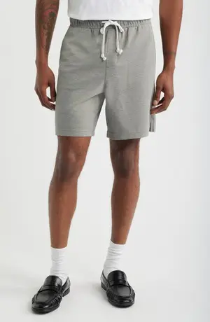 OPEN EDIT Knit Drawstring Shorts - Grey Fossil