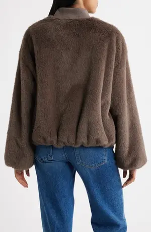 Sam Edelman Reversible Bomber Jacket - Mink