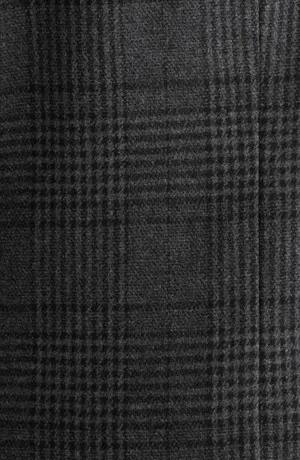 Bernardo Plaid Double Breasted Coat - Grey