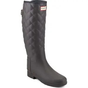 Hunter Refined Quilted Tall Rain Boots - Brown