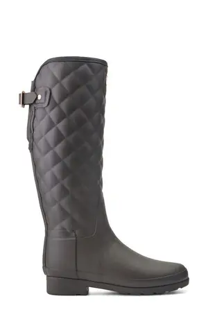 Hunter Refined Quilted Tall Rain Boots - Brown