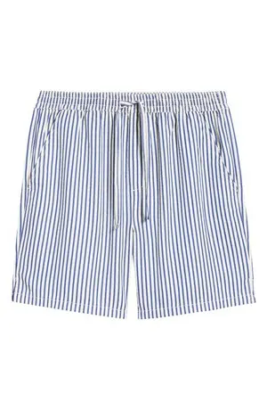 OPEN EDIT Stripe Seersucker Drawstring Shorts