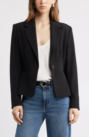 Nordstrom Peplum Blazer - Black